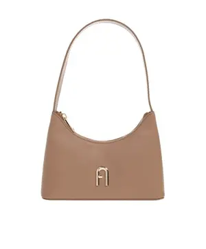 Furla Diamante Logo Plaque Mini Shoulder Bag - Brown