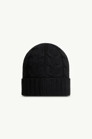 Moncler Cable Knit Wool Beanie