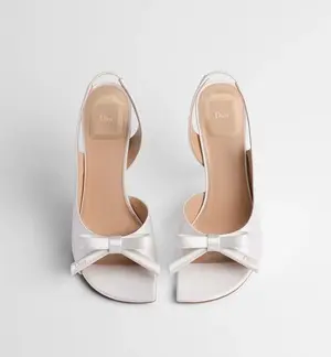 Dior Bow Heeled Slingback Sandal