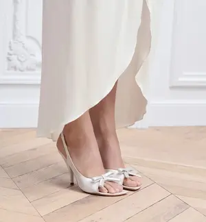 Dior Bow Heeled Slingback Sandal