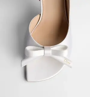 Dior Bow Heeled Slingback Sandal