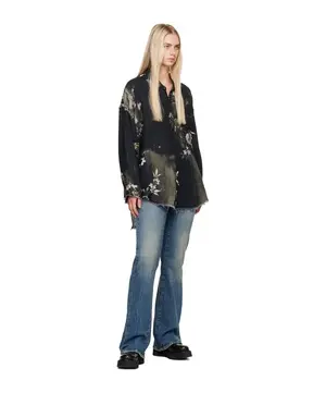 R13 Elastic Flared Leg Jeans