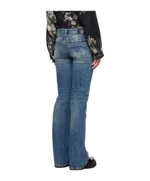 R13 Elastic Flared Leg Jeans