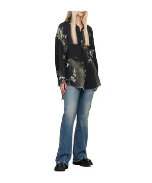 R13 Elastic Flared Leg Jeans