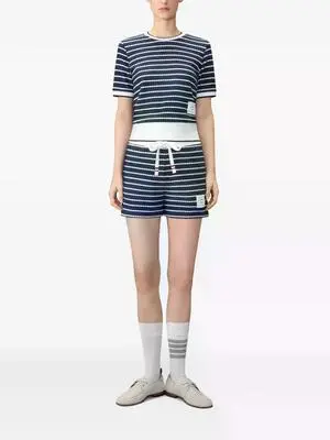 Thom Browne Honeycomb Rib Stripe T-shirt