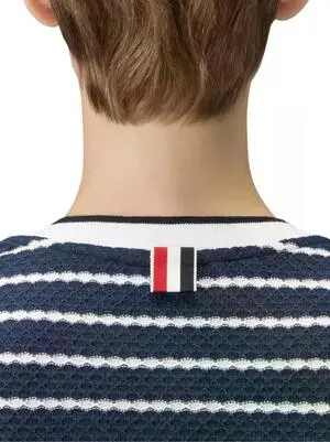 Thom Browne Honeycomb Rib Stripe T-shirt