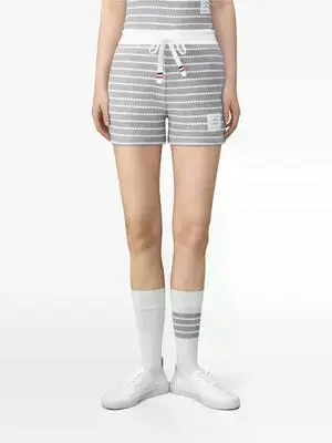 Thom Browne Horizontal Stripe Cotton Shorts
