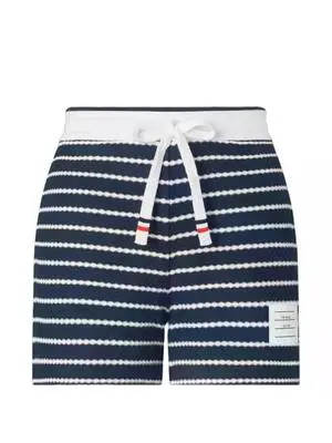 Thom Browne Thom Browne Honeycomb Stripe Shorts Blue