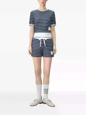 Thom Browne Honeycomb Stripe Shorts - Blue