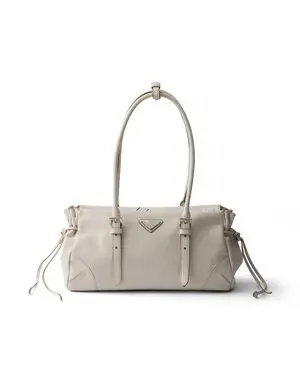 Prada Bonnie Medium Antiqued Leather Tote Bag - Neutral