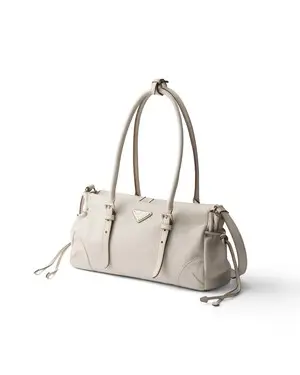 Prada Bonnie Medium Antiqued Leather Tote Bag - Neutral