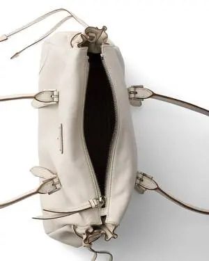 Prada Bonnie Medium Antiqued Leather Tote Bag - Neutral