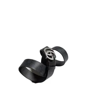 Gucci Double G Monogrammed Belt - Black