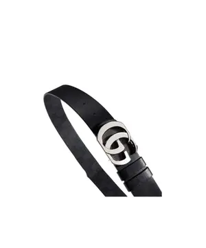 Gucci Double G Monogrammed Belt - Black