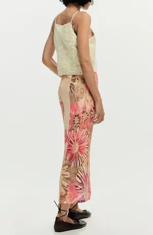 Desigual Sleeveless Midi Dress With Floral Print