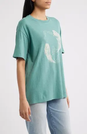 Marine Layer Fish Graphic Oversize Hemp Blend T-shirt