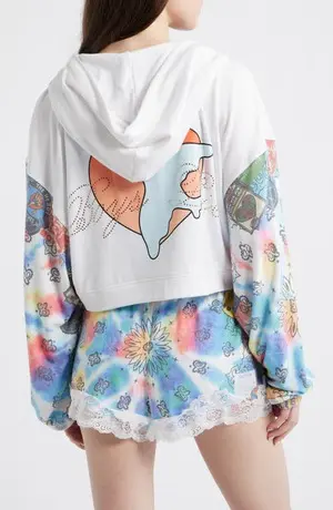 BOYS LIE Tie-dye Graphic Full Zip Hoodie