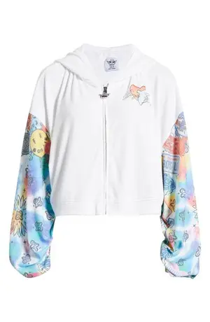 BOYS LIE Tie-dye Graphic Full Zip Hoodie