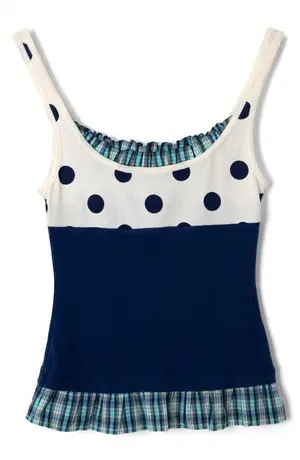 DAMSON MADDER Idelle Ruffle Layered Organic Cotton Tank