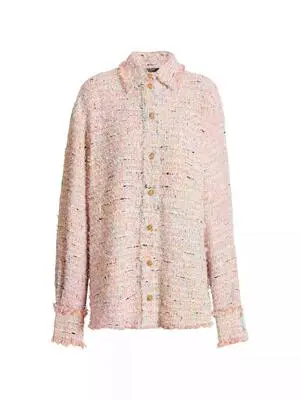 Balmain Tweed Overshirt - Pink