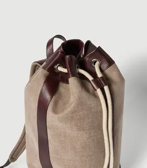 Brunello Cucinelli Cotton-linen Backpack