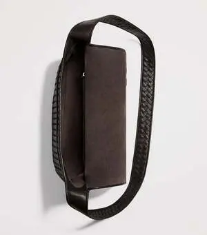 Bottega Veneta Lambskin Veneto Messenger Bag - Brown