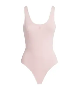 Sandro Knit Scoop-neck Bodysuit - Pink