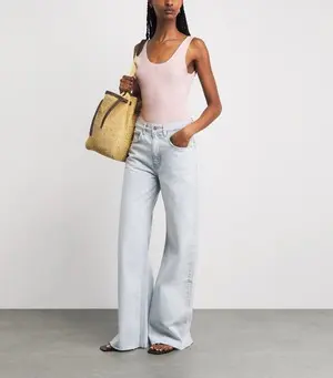 Sandro Knit Scoop-neck Bodysuit - Pink