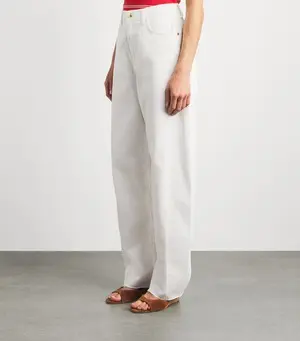 Sandro Barrel Leg Jeans - Beige