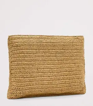ALLSAINTS Raffia Bettina Clutch Bag - Brown