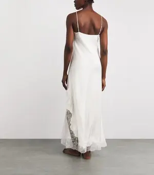 Carine Gilson Silk Lace-trim Slip Dress