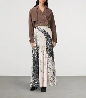 ALLSAINTS Goat Suede Ophelia Jacket - Brown