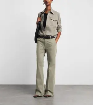 7 For All Mankind Modern Dojo Soho Wide-leg Jeans - Green