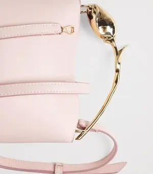 Erdem Mini Leather Bloom Top Handle Bag - Pink