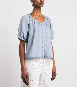 FRAME Scoop Neck Blouse