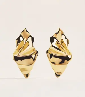 Alexis Bittar 14k Plated Crumpled Earrings - Gold