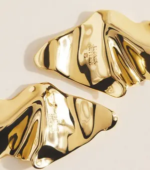 Alexis Bittar 14k Plated Crumpled Earrings - Gold
