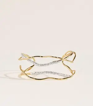 Alexis Bittar Solanales Cuff Bracelet With Crystal Embellishments - Gold