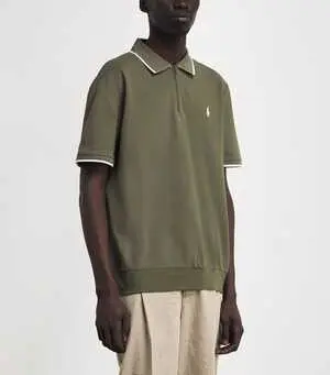 Polo Ralph Lauren Stretch-cotton Zip-up Polo Shirt - Green