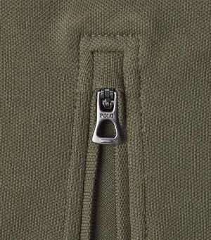 Polo Ralph Lauren Stretch-cotton Zip-up Polo Shirt - Green