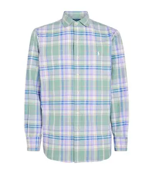 Polo Ralph Lauren Cotton Check Polo Pony Shirt - Green
