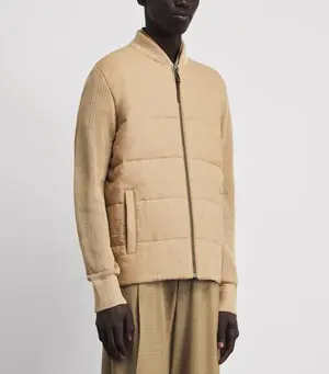 Polo Ralph Lauren Linen Blend Bomber Jacket - Beige
