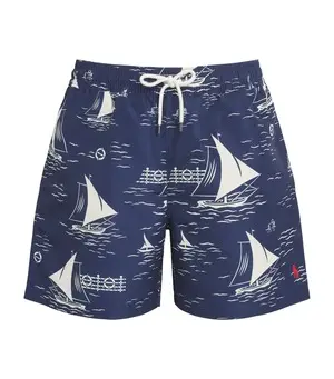 Polo Ralph Lauren Sailboat Print Swim Shorts - Blue