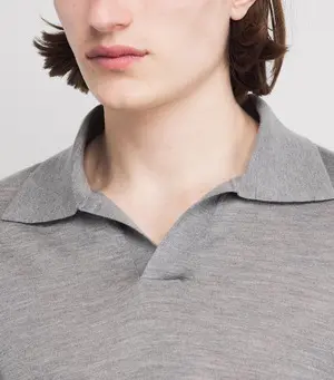 FRAME Wool-cashmere Superfine Polo Shirt - Brown
