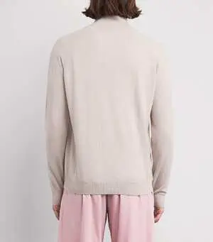 Derek Rose Finley Cashmere Quarter-zip Sweater - Neutral