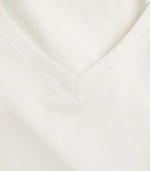 Derek Rose Basel V-neck Lounge T-shirt - Neutral