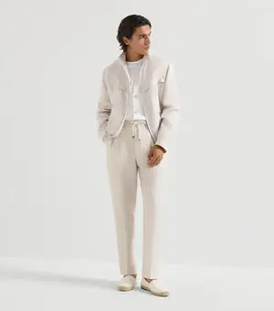 Brunello Cucinelli Linen Drawstring Trousers