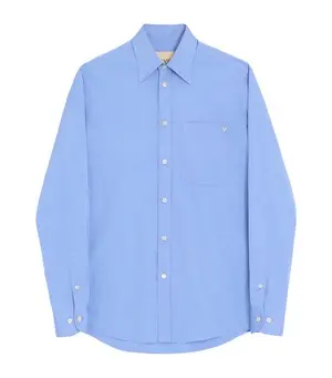 Valentino Garavani Cotton Vgold Shirt - Blue
