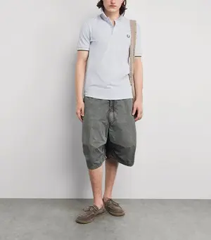 Fred Perry Cotton Twin Tipped Polo Shirt - Blue