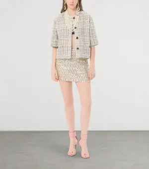 Valentino Garavani Embroidered Organza Mini Skirt
